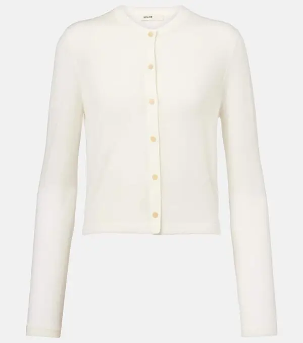 Khaite Brieta Wool-blend Cardigan - White