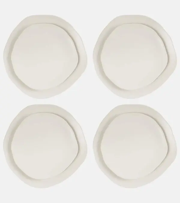101 COPENHAGEN Native Dinner Set Of 8 Plates - White