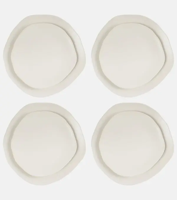 101 COPENHAGEN Native Dinner Set Of 8 Plates - White