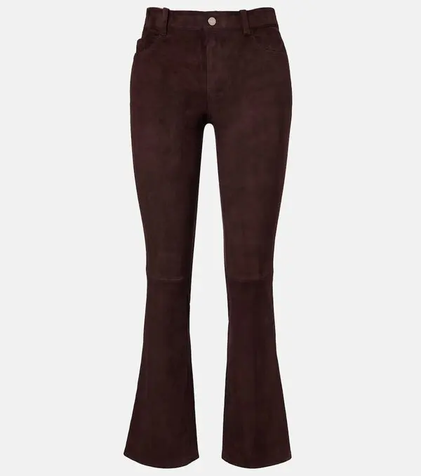 Stouls Dean 22 Suede Flared Pants - Brown