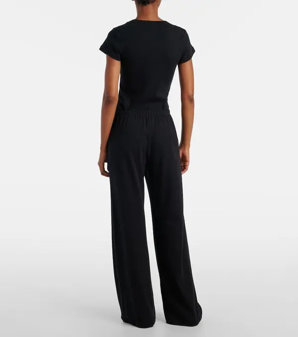 LESET Nando Ribbed-knit Cotton Sweatpants