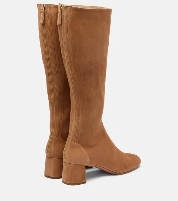 AQUAZZURA Saint Honore 50 Suede Knee-high Boots