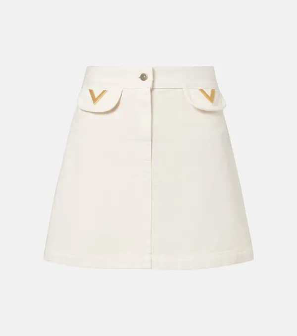 Valentino Garavani Vgold Denim Skirt
