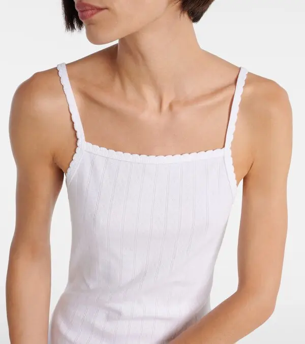 LESET Pointelle Cotton Minidress