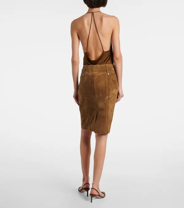 TOM FORD Pencil Suede Skirt