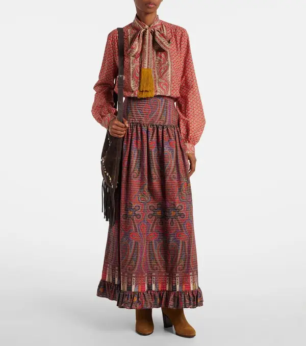 Valentino Garavani Paisley High-rise Maxi Skirt