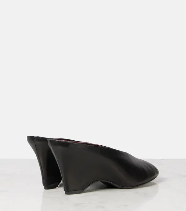 Khaite Cloak Wedge Mules - Black