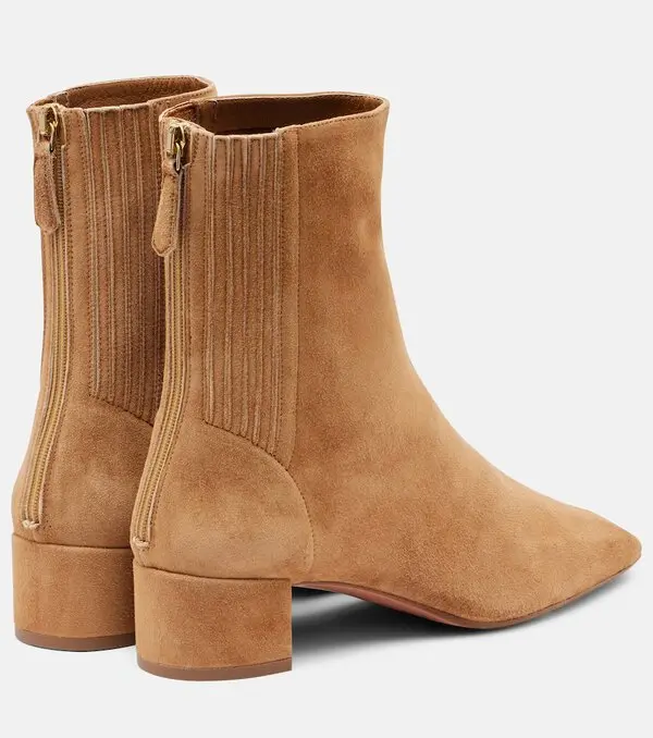AQUAZZURA Saint Honore 35 Suede Ankle Boots