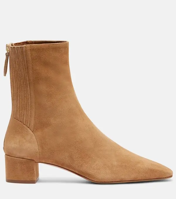 AQUAZZURA Saint Honore 35 Suede Ankle Boots