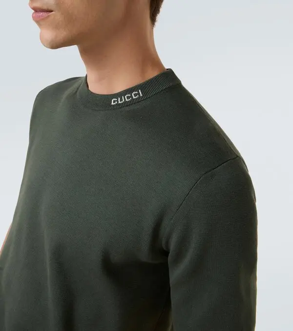 Gucci Logo Silk And Cotton T-shirt - Green