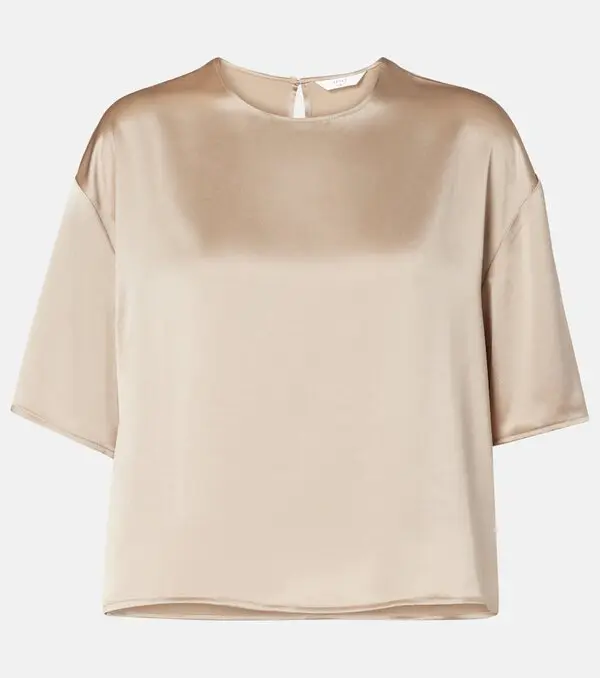 LESET Barb Satin T-shirt - Beige