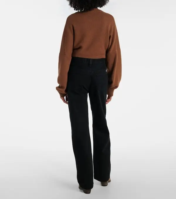 Khaite Bonnie Low-rise Straight Jeans - Black