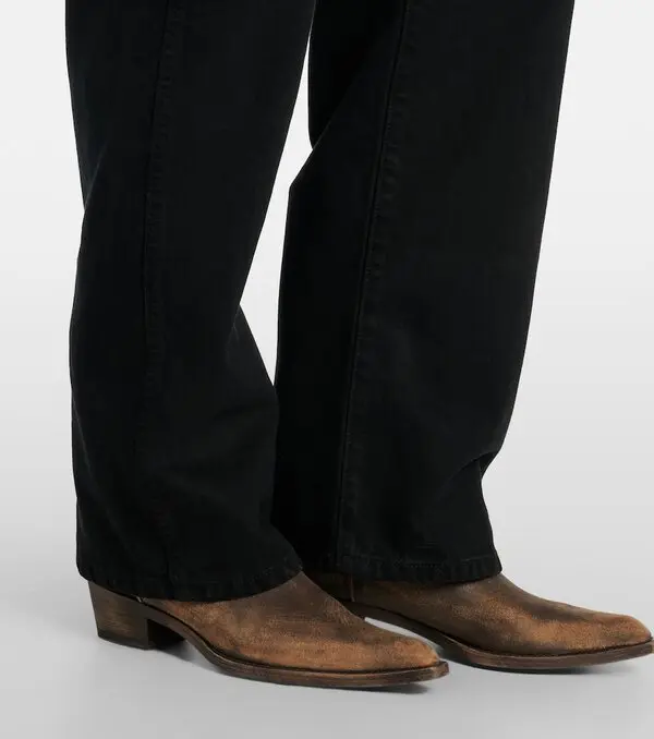 Khaite Bonnie Low-rise Straight Jeans - Black