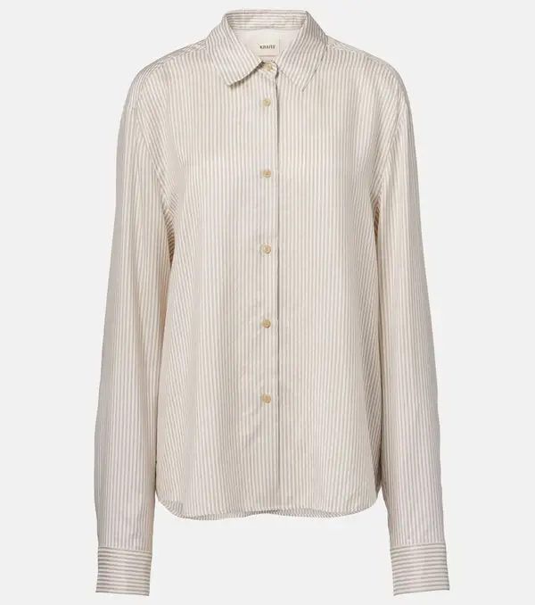 Khaite Agro Striped Silk Shirt