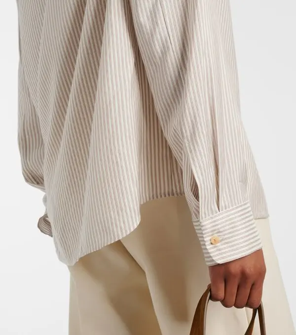 Khaite Agro Striped Silk Shirt