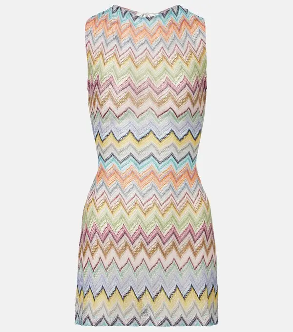 Missoni Zigzag Lamé Mini Dress - Multicoloured
