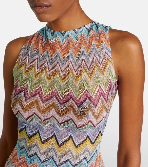 Missoni Zigzag Lamé Mini Dress - Multicoloured