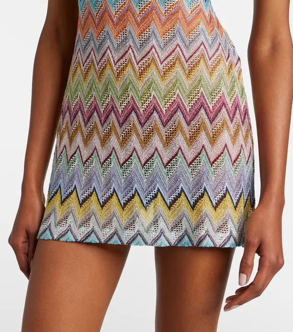 Missoni Zigzag Lamé Mini Dress - Multicoloured