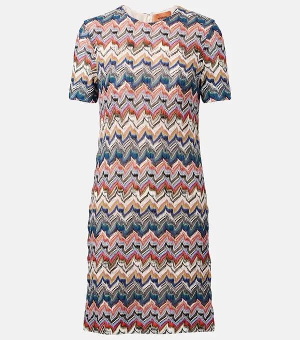 Missoni Zigzag Lamé Minidress - Multicoloured