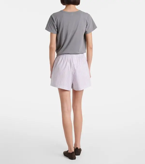 LESET Yoshi Striped Cotton-blend Twill Boxers - White