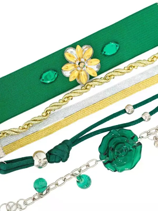 AMIR SLAMA Beaded Flower Bracelet