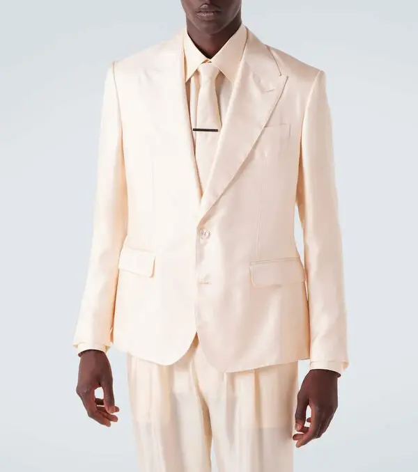 Dolce & Gabbana Silk Twill Sicilia Light Blazer - Beige