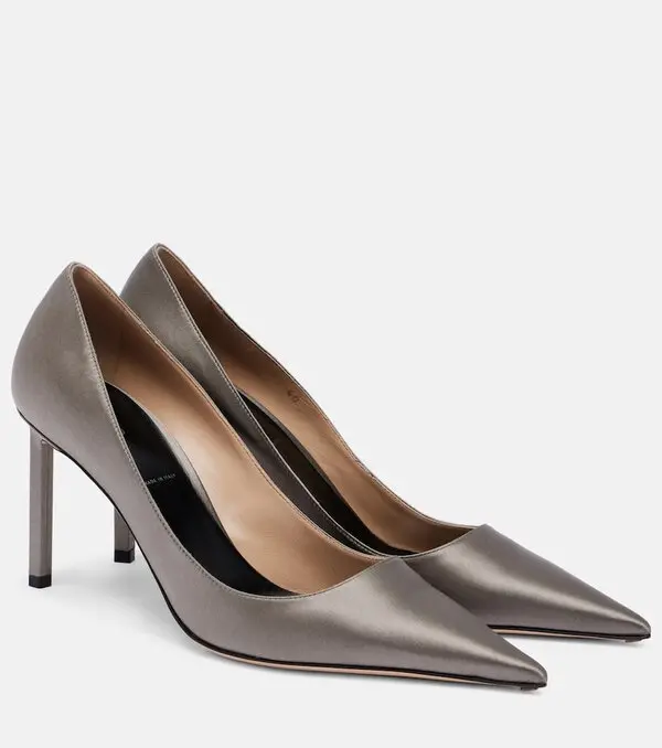 TOM FORD Betty 85 Satin Pumps - Grey