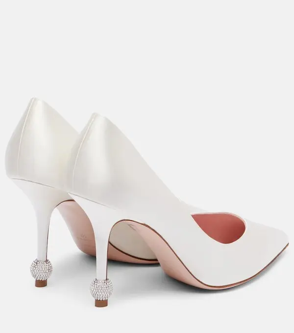 ROGER VIVIER Jewel 85 Embellished Satin Pumps