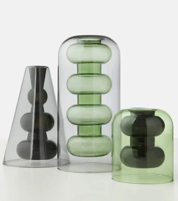 TOM DIXON Bump Short Glass Vase - Multicoloured