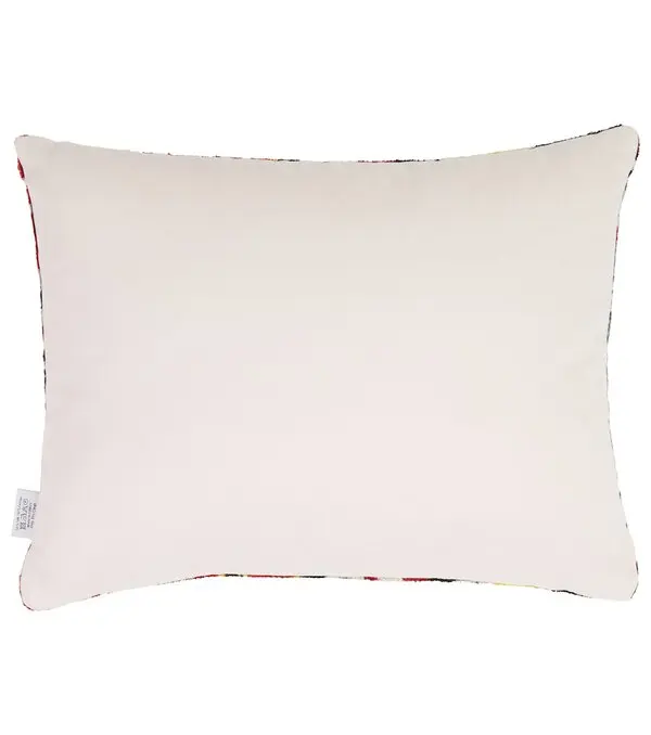 LES-OTTOMANS Printed Silk And Cotton Velvet Cushion - Multicoloured