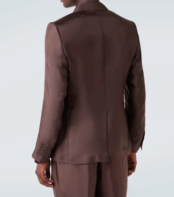 Dolce & Gabbana Double-breasted Silk Twill Blazer
