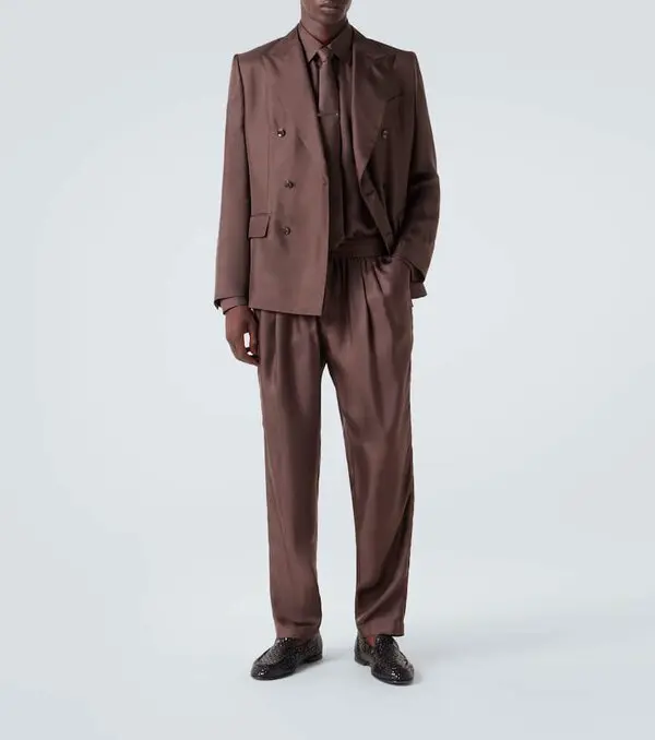 Dolce & Gabbana Double-breasted Silk Twill Blazer