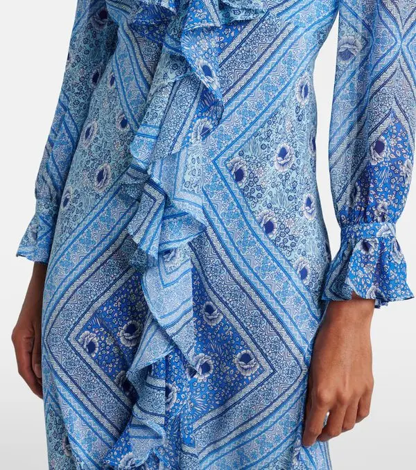 Rixo Gracye Ruffled Silk Maxi Dress