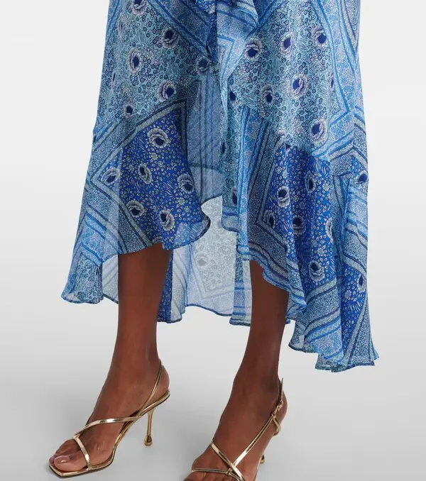 Rixo Gracye Ruffled Silk Maxi Dress