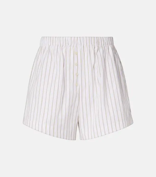 LESET Yoshi Striped Cotton-blend Twill Boxers - Multicoloured