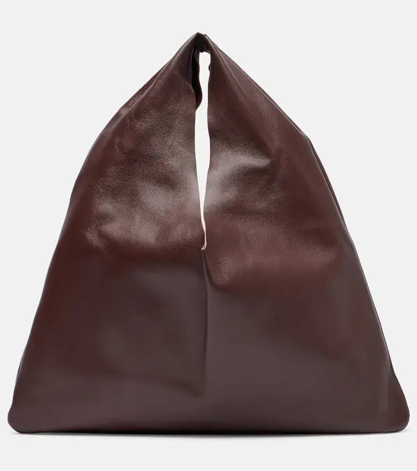 THE ROW Bindle Small Leather Top-handle Bag - Brown