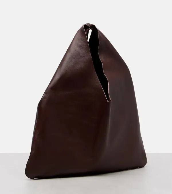 THE ROW Bindle Small Leather Top-handle Bag - Brown