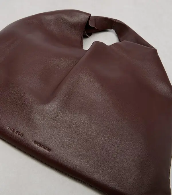 THE ROW Bindle Small Leather Top-handle Bag - Brown
