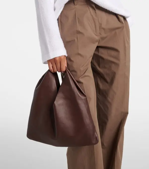 THE ROW Bindle Small Leather Top-handle Bag - Brown