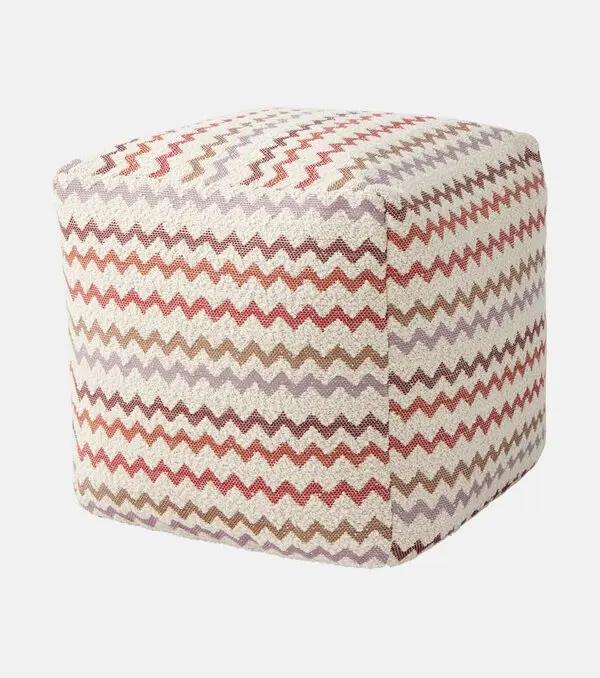 Missoni Capri Zigzag Boucle Pouf - Red