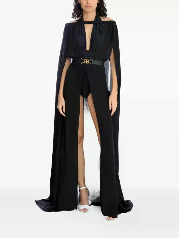 AMIR SLAMA Cape Maxi Dress