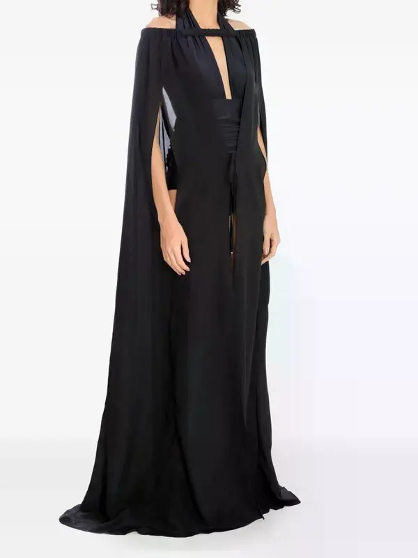 AMIR SLAMA Cape Maxi Dress