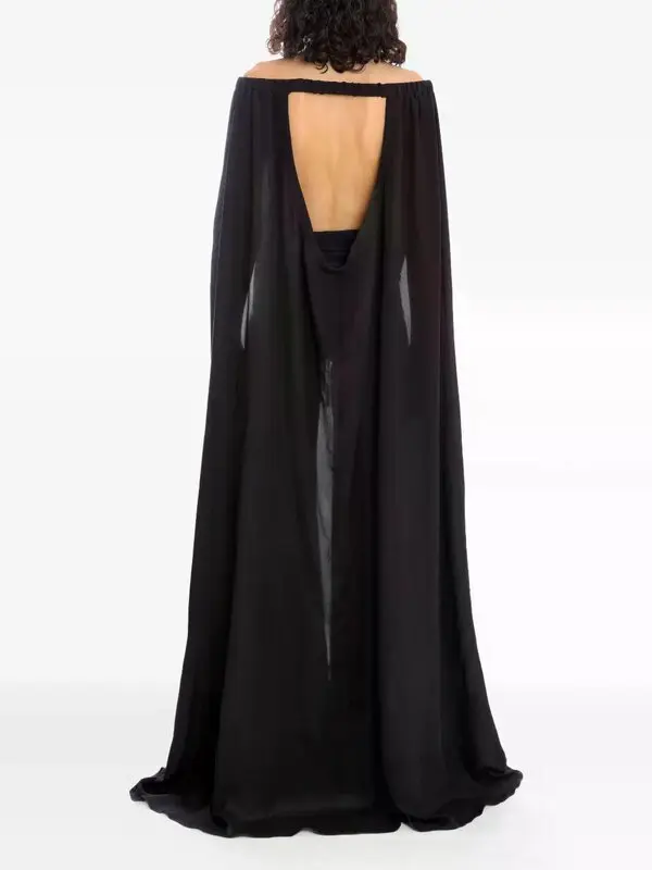 AMIR SLAMA Cape Maxi Dress