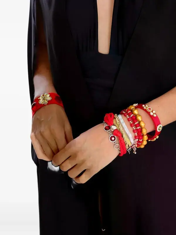 AMIR SLAMA Beaded Flower-charms Bracelet