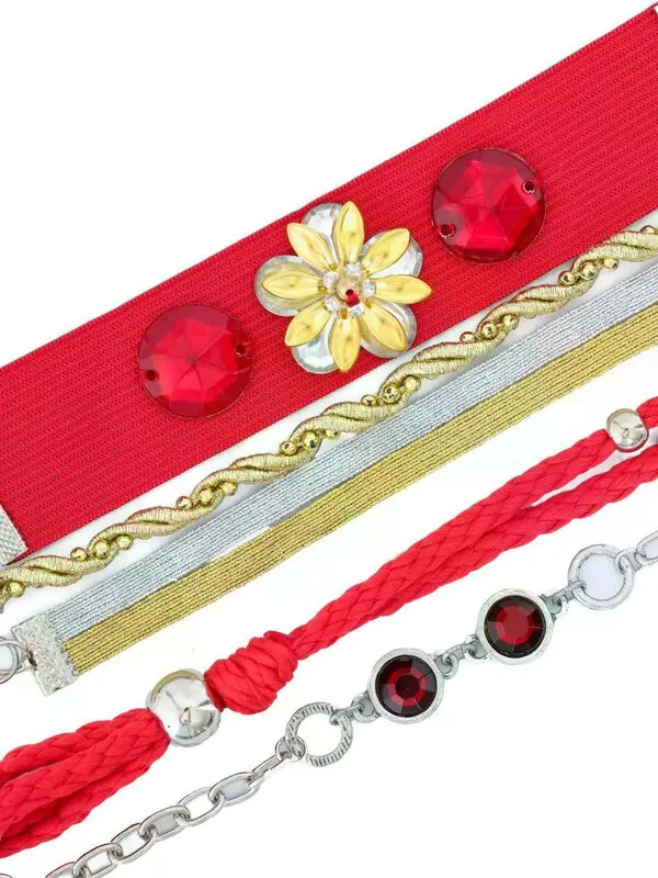 AMIR SLAMA Beaded Flower-charms Bracelet