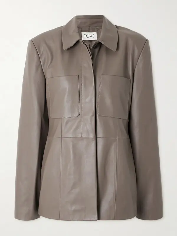 Tove Magda Paneled Leather Jacket