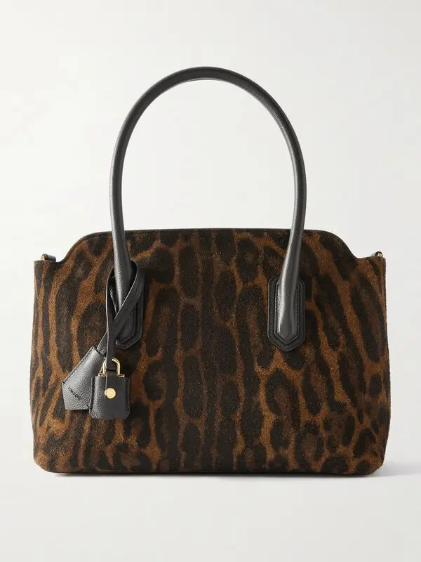 TOM FORD Ocelot Medium Leather-trimmed Tote - Animal Print
