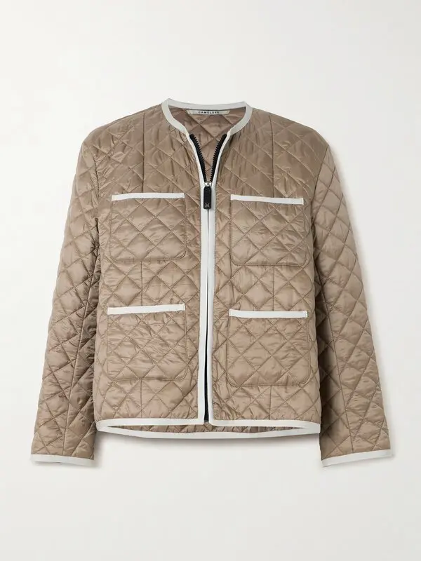 Max Mara Quilted Shell Jacket - Brown