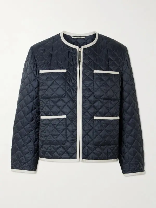 Max Mara Celeste Quilted Shell Jacket - Blue