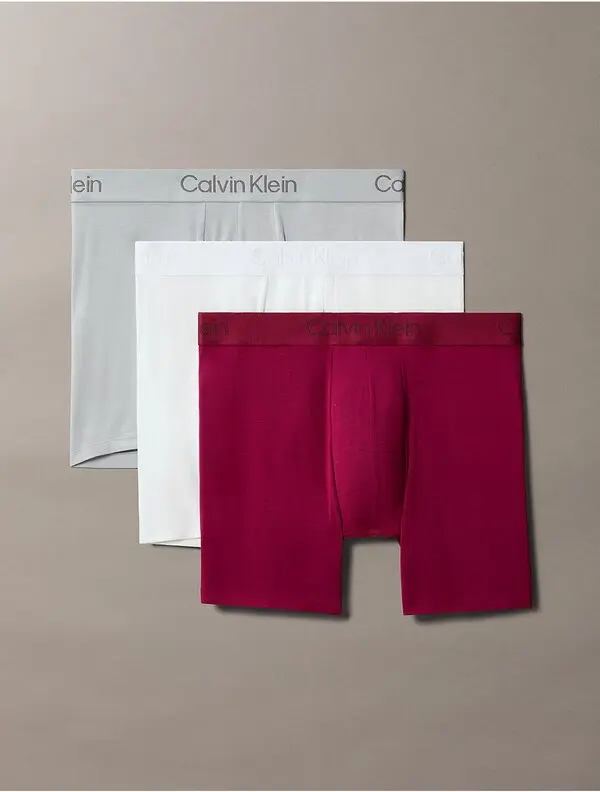 Calvin Klein Ultra Soft Modal 3-pack Boxer Brief - Greatest Grey / Beet Red / Icy Grey